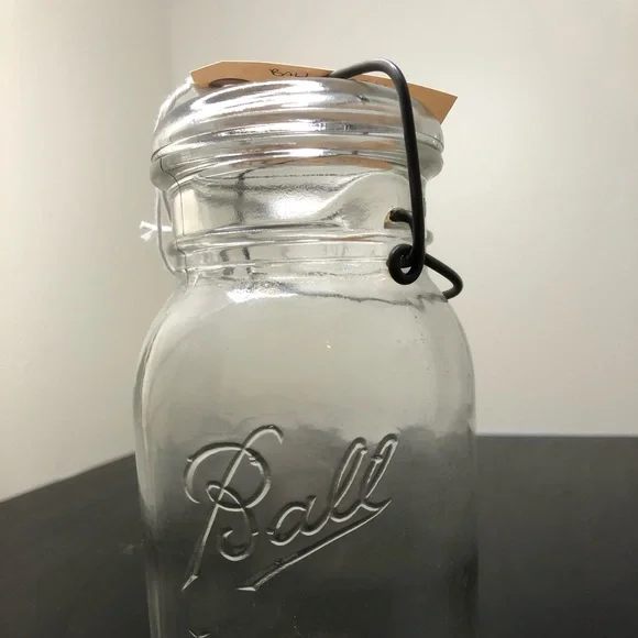 Ball | Kitchen | Vintage Ball Clear Canning Jar With Lid Wire Bail ...